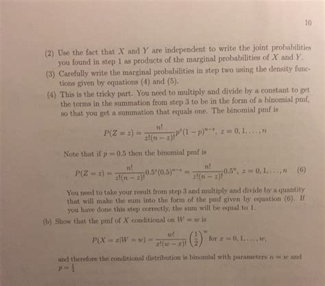 Solved Let X And Y Be Independent Poisson Variables With The