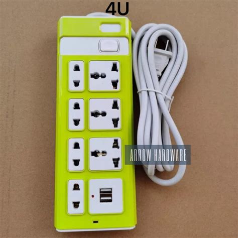 Heavy Duty Extension Cord With Multiple Universal Socket And 2 Usb Port Outlets Charger Shopee