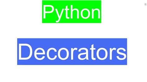 Decorators In Python Youtube
