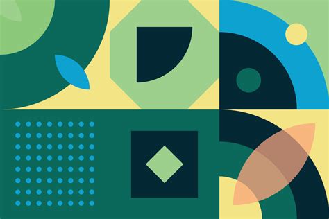 Simple Geometry Shapes Vector Seamless Pattern It Consists Of A Polyhedron Such As A Circle