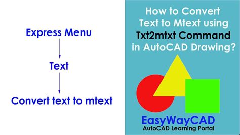 How To Convert Text Into Mtext Using Txt2mtxt Command In Autocad Drawing Youtube