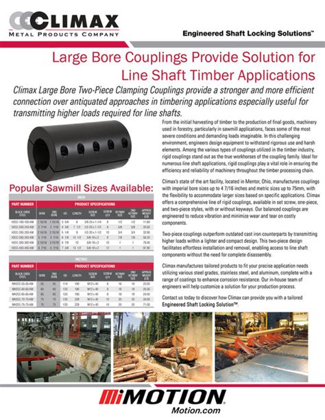 Motion Timber Connection Solution For Timber Line Shafts Page 1