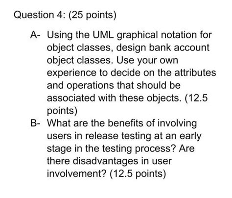 Solved Question 4 25 Points A Using The Uml Graphical