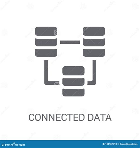 Connected Data Flow Chart Icon In Different Style Vector Illustration Two Colored And Black