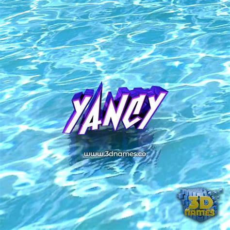 Water 3d Name Wallpaper For Yancy Custom Wallpaper 3d Names
