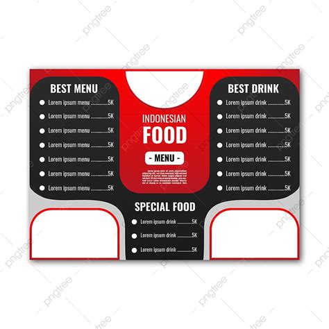 Desain Tampilan Menu Makanan Dengan Konsep Indonesia Template Download
