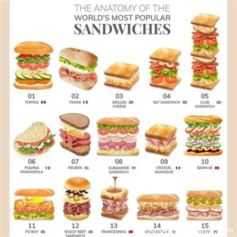 World Most Popular Sandwiches Knowledge Ninja