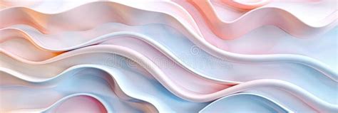 Soft Wave Patterns In Light Colors Creating A Calming And Cute Background Stock Illustration