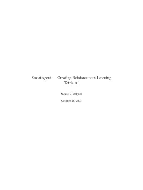 smartagent creating reinforcement learning tetris ai pdf