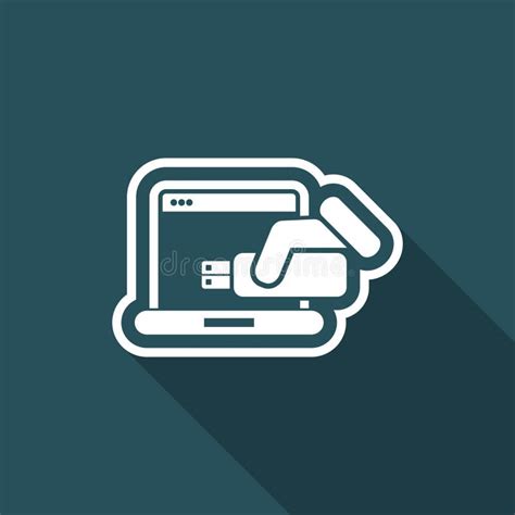 Usb Computer Icon Stock Vector Illustration Of File 118520270