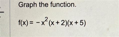 Solved Graph The Function F X X2 X 2 X 5 Chegg Com
