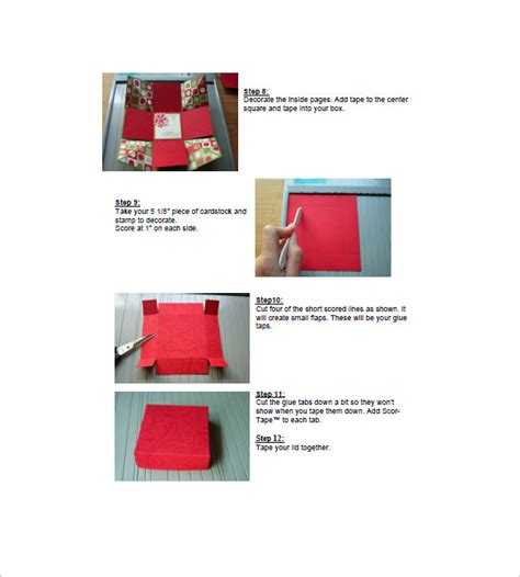 Exploding Box Templates DOC PDF