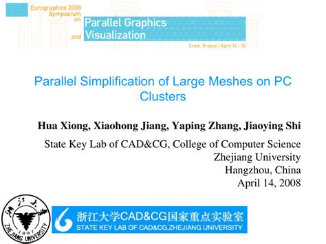 pdf parallel simplification of large meshes on pc clusters