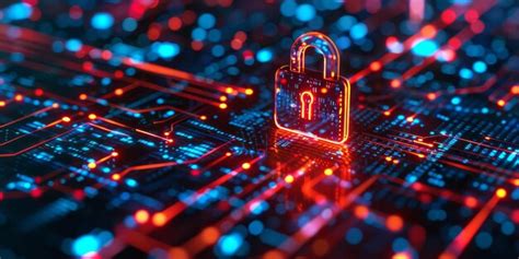 Padlock Securing Circuit Board Premium Ai Generated Image