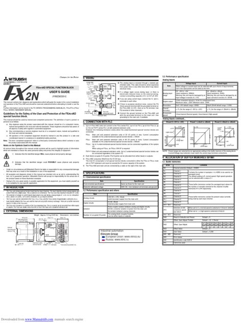 user s guide fx 4ad special function block pdf power supply