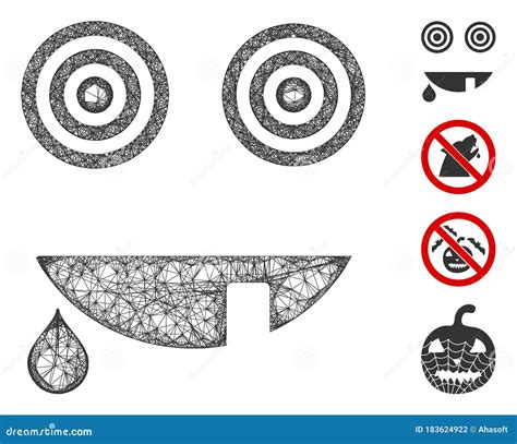 Maniac Smiley Vector Mesh 2d Model And Triangle Mosaic Icon 157002503