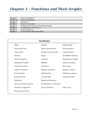 Fillable Online CHAPTER 1 Functions And Their Graphs Fax Email Print PdfFiller