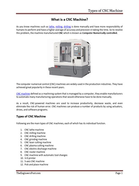 What Is A Cnc Machine Pdf Numerical Control Drilling