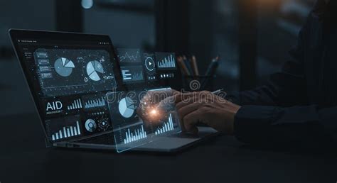 data analysis interactive visualizations and ai insights on laptop