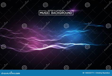 Music Abstract Background Blue Equalizer For Music Showing Sound