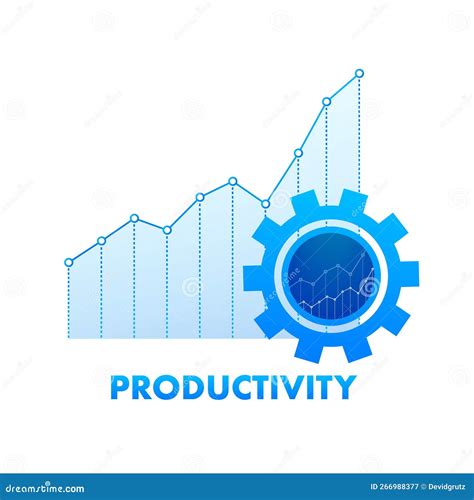 Productivity Icon Process Strategy Growing Graph Vector Stock