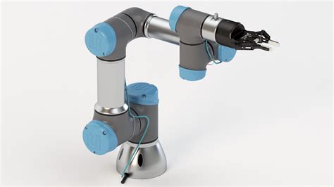 universal robots collaborative ur3 with robotiq two finger 3d model