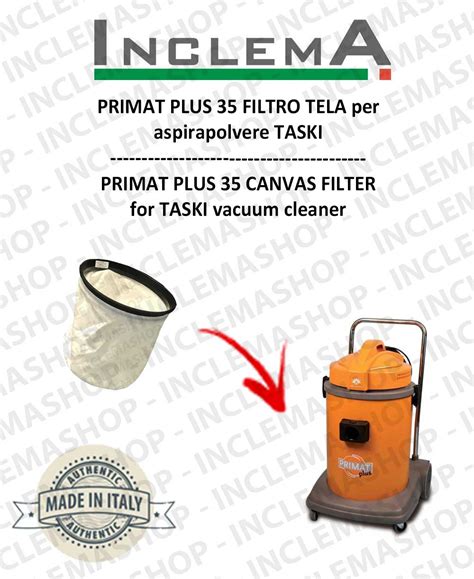 Primat Plus 35 Filtre Toile Pour Aspirateur Taski Inclema Fr