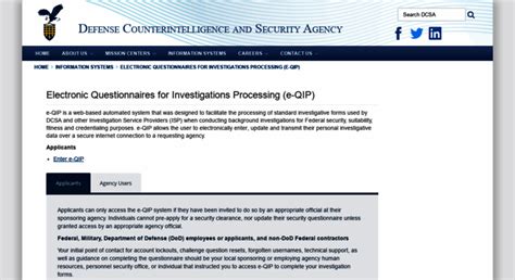 Access E Defense Counterintelligence And Security Agency