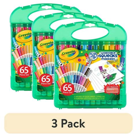 3 Pack Crayola Pip Squeaks Washable Markers Set Arts And Crafts Set