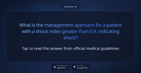 What Is The Management Approach For A Patient With A Shock Index