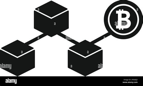 Crypto Bitcoin Icon Simple Vector Block Chain Cube Node Stock Vector Image And Art Alamy