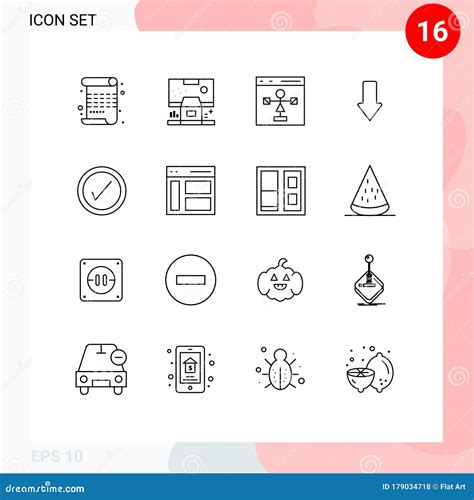 Flowchart Symbols Flow Arrows Programming Process Vector Illustration