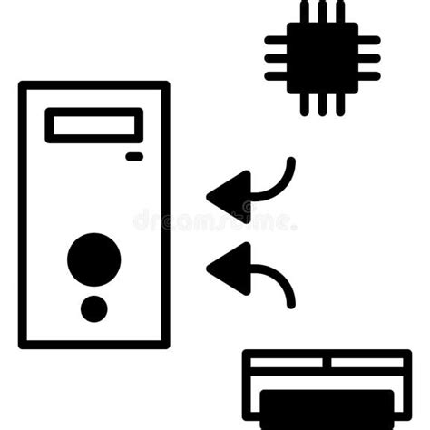 Assembly Pc Stock Vector Illustration Of Line Chip 359742722