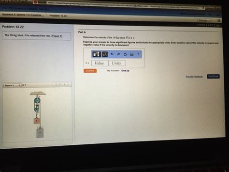 Solved The Kg Block A Is Released From Rest Figure Chegg Com