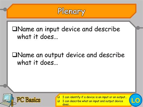 Lesson 1 Inputs And Outputs Pptx Computer Peripherals Computing