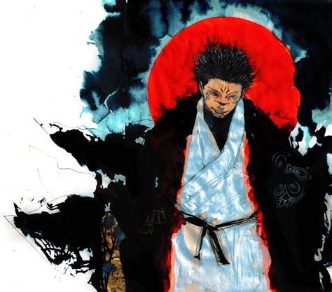 Fushiguro Megumi And Ryoumen Sukuna Jujutsu Kaisen Drawn By Sunameri