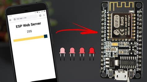 Esp8266 Nodemcu Web Server With Slider Control Led Brightness Pwm
