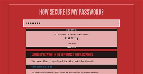 Information Design Display Time To Crack Password In 2 Different