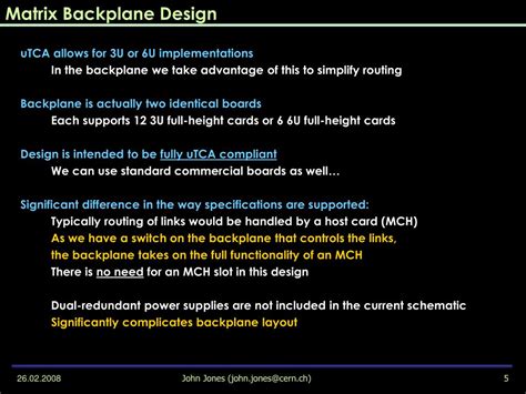 PPT Matrix Processor Backplane Design Details PowerPoint Presentation ID 4272160