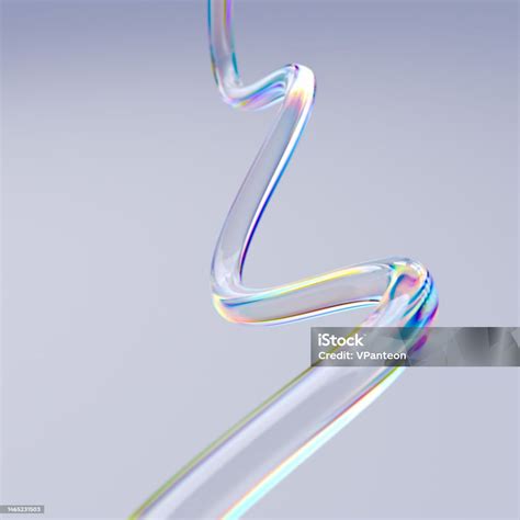 3d 유리 간소화 디자인 요소 추상 파이프 모양의 파도 3d 렌더링 유리 재료에 대한 스톡 사진 및 기타 이미지 유리 재료 튜브 추상적인 Istock