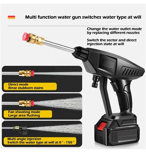 무선고압세차건 물분사기 물대포 고압세차호스 무선 전기 고압 세척기 세차 공급 충전식 건 자동차 물거품 티몬
