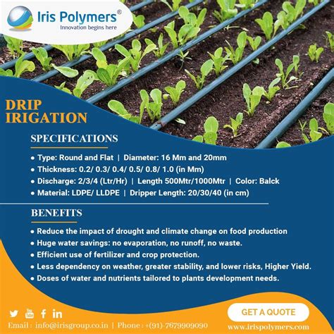 Iris Polymers On Linkedin Dripirrigation Drip Irrigation Agricultureproducts Agriculture…