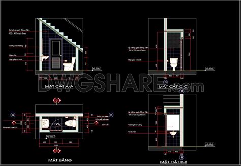 170 Wc Layout Plan And Elevations Details Cad Drawings Download