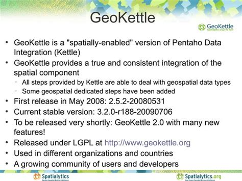 Spatially Enabled Open Source Bi Geobi With Geokettle Geomondrian