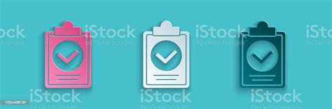 파란색 배경에서 격리된 배달 목록 클립보드 아이콘의 용지 컷 확인 종이 아트 스타일 벡터 일러스트레이션 양식 문서에 대한 스톡 벡터 아트 및 기타 이미지 Istock