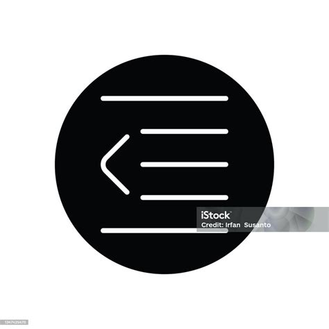 흰색 배경에 격리 된 들여쓰기 글리프 아이콘 감소에 대한 스톡 벡터 아트 및 기타 이미지 감소 고체 그래픽 사용자