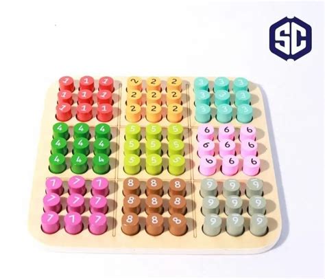 Smartcraft Colored Sudoku Wooden Sudoku Board Game Set Coding Puzzle