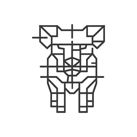 Geometric Depiction Of A Robot Premium Ai Generated Vector