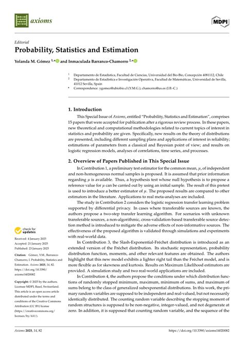 Pdf Probability Statistics And Estimation