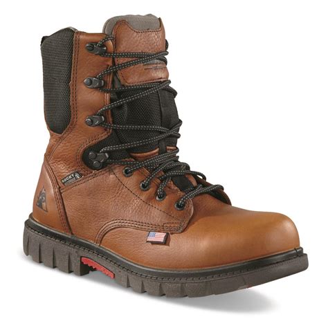 Rocky Mens Worksmart Usa 8 Waterproof Safety Toe Work Boots 727951